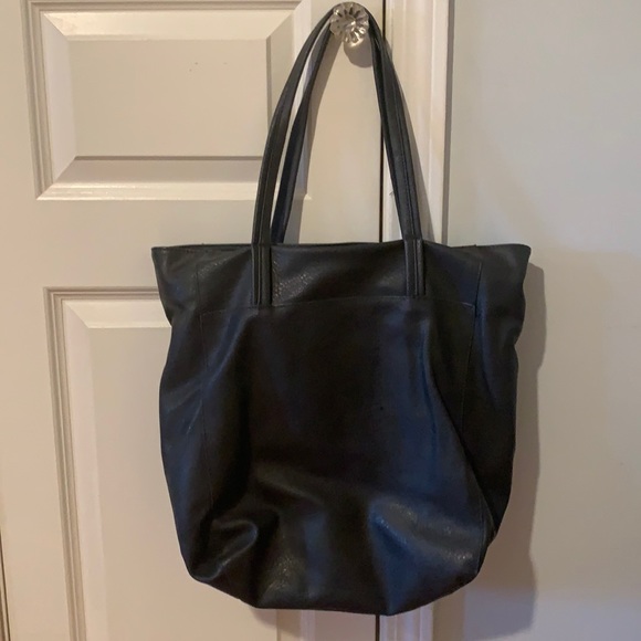 Merona | Bags | Merona Grey Faux Leather Tote | Poshmark